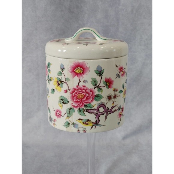 Old Foley | Accents | Vintage Old Foley Chinese Rose Ceramic Lidded Jar ...